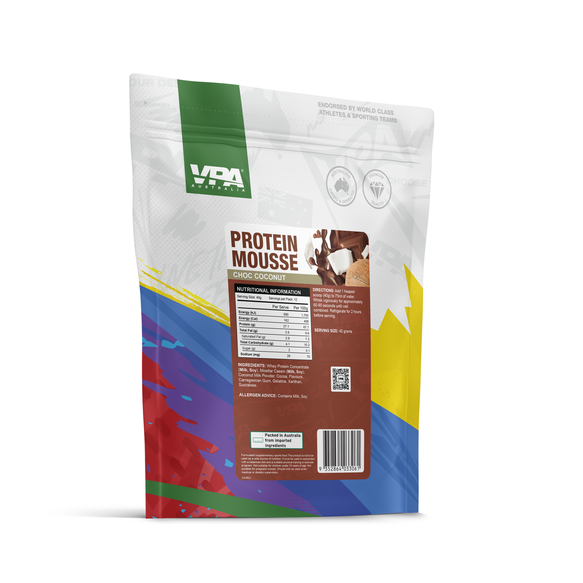 High Protein Mousse Dessert - VPA Australia